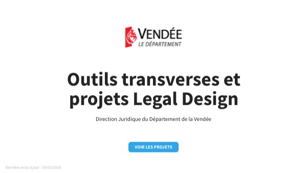 Outils transverses et projets Legal Design | Genially