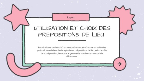 Les prépositions de lieu (A1) | Genially