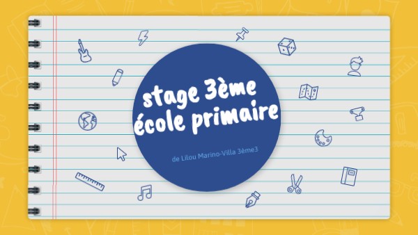 stage 3ème école primaire | Genially