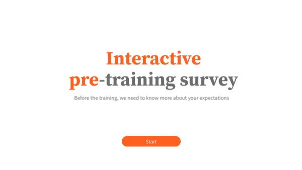 Interactivepre-training survey | Genially