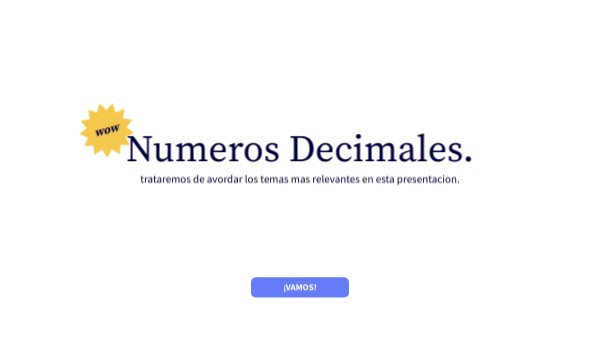 Numeros Decimales. | Genially