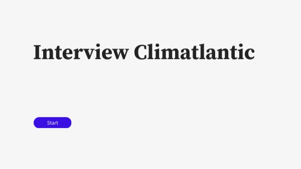 Interview Climatlantic | Genially