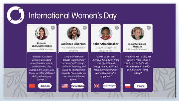 International Women's Day at Elsevier | Genially