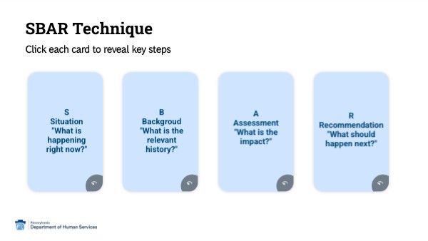 SBAR Technique | Genially