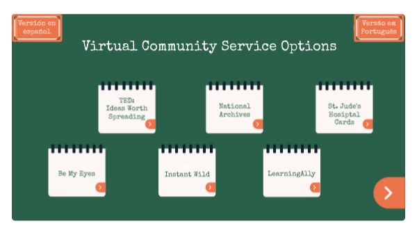 Virtual Community Service Options | Genially