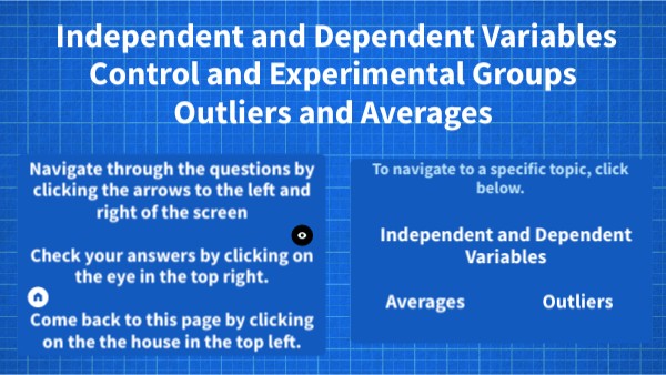 Review for IV, DV, Control G, Experimental G, Outliers and Averages ...