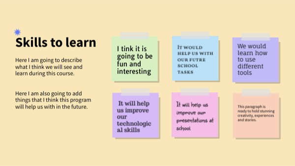 Skills to learn | Genially