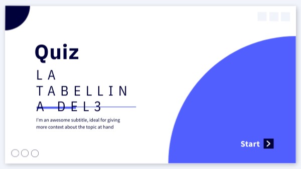 Quiz tabellina del 3 | Genially