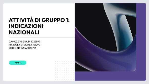 ATTIVITÀ DI GRUPPO 1: INDICAZIONI NAZIONALI | Genially
