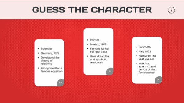 guess the character | Genially