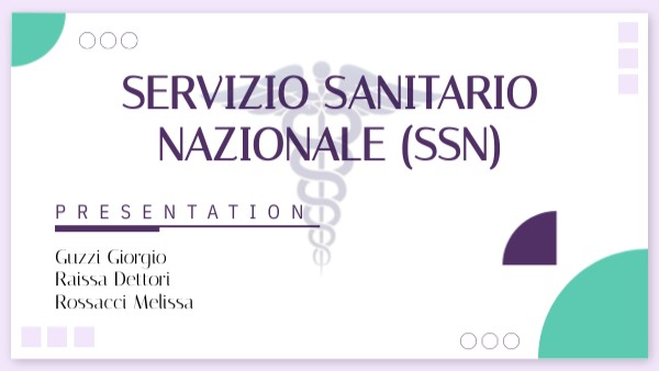 SERVIZIO SANITARIO NAZIONALE (SSN) | Genially