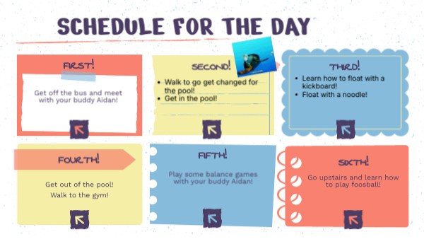 Schedule For the day | Genially