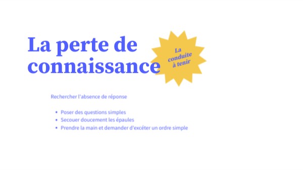 La perte de connaissance | Genially