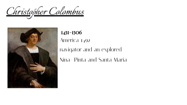 Christopher Colombus | Genially