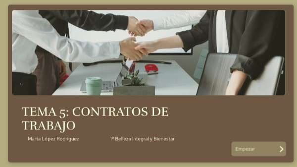 tema 5: contratos de trabajo | Genially