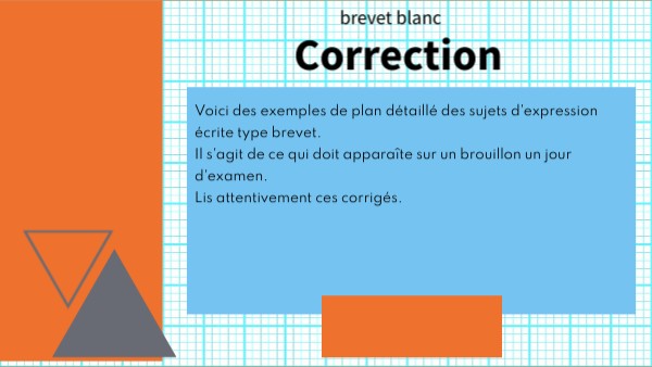 Correction expression écrite janvier 2025 | Genially