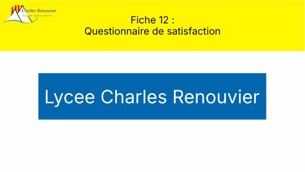Fiche 13: Questionnaire de satisfaction | Genially