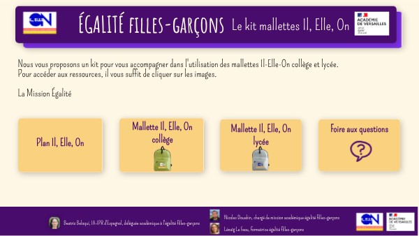 Mallette Il, Elle, On | Genially