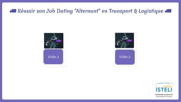 🚛 Réussir son Job Dating "Alternant" en Transport & Logistique 🚛 | Genially