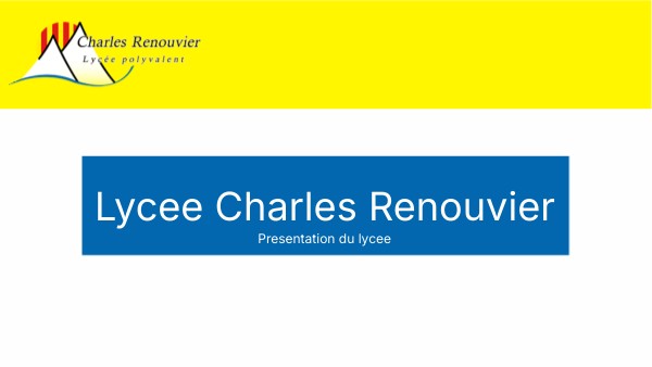 Lycee Charles Renouvier | Genially