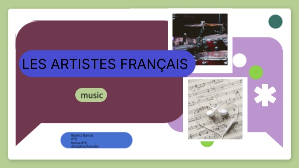 LES ARTISTES FRANÇAIS | Genially