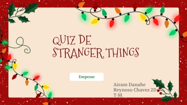 stranger things | Genially