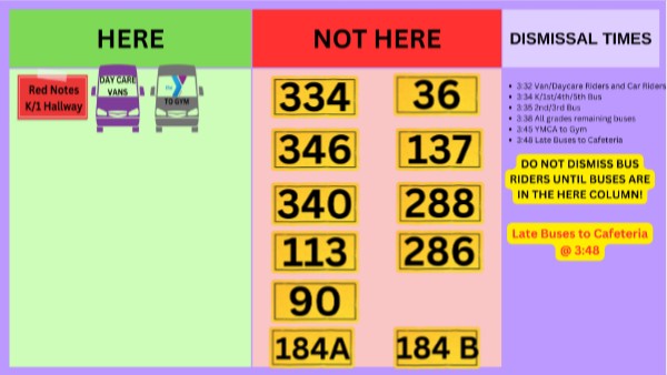 PES Bus Dismissal | Genially