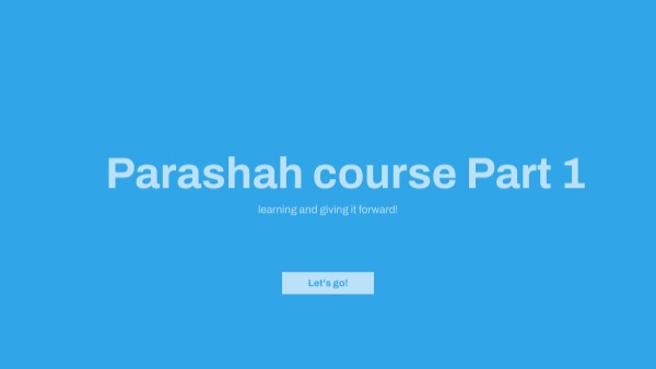 Parashah course Part 1 | Genially