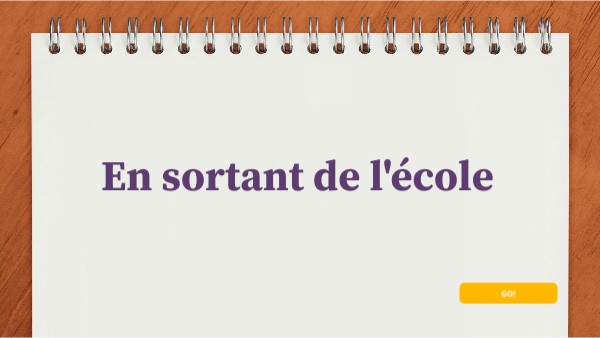 En sortant de l'école | Genially