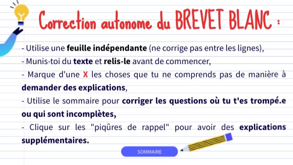 Correction Brevet Blanc | Genially