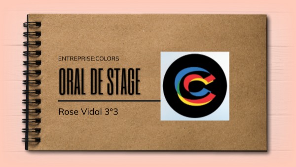 Oral de stage | Genially