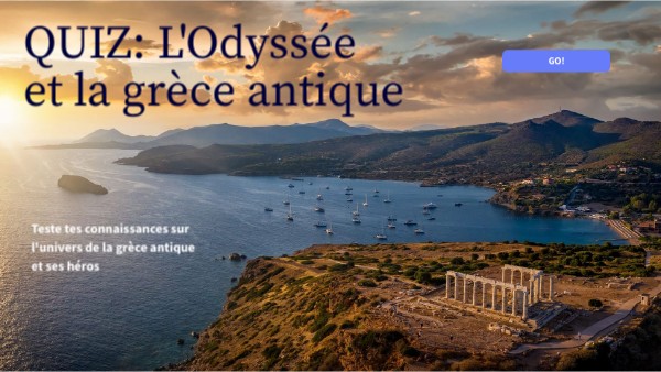 QUIZ: L'Odyssée et la grèce antique | Genially