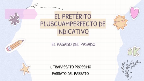 El pretérito pluscuamperfecto de indicativo | Genially