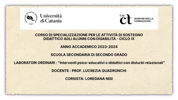 Loredana Nisi - Gruppo 5 - Lavoro Individuale | Genially
