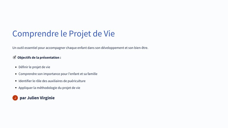 Comprendre le Projet de Vie | Genially