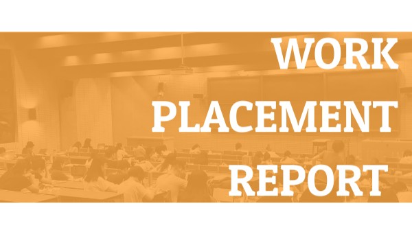 2025 Work placement report | Genially