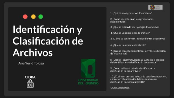 Identificación y Clasificación de Archivos | Genially
