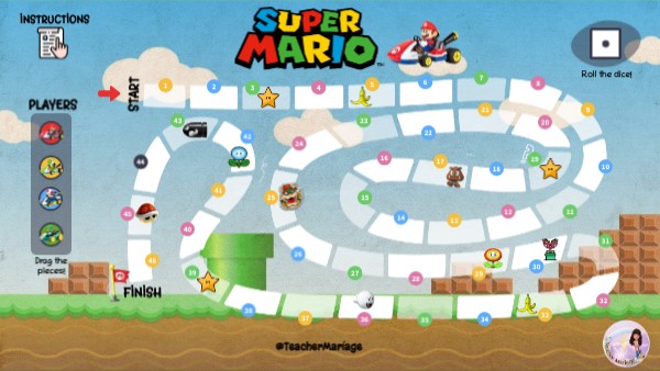 Number Composition SUPER MARIO BOARD GAME | Genially