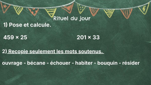 Rituel du jour semaine 21 | Genially