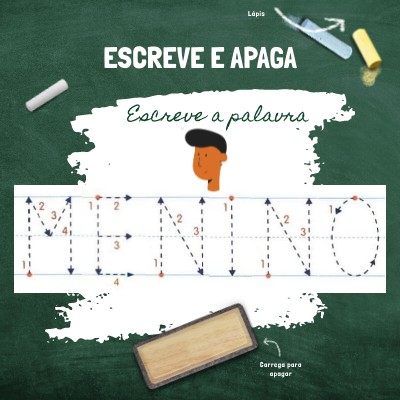 Escreve e apaga - método 28 palavras | Genially