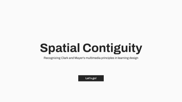 Spatial Contiguity | Genially