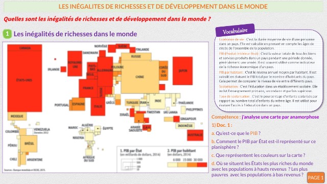 5e-Activité 1-Les inégalités dans le monde | Genially
