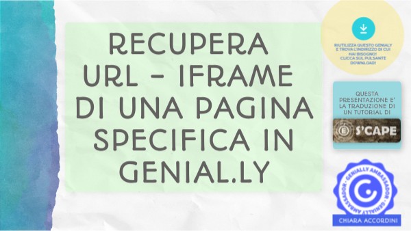 TUTORIAL RECUPERO URL/ IFRAME | Genially