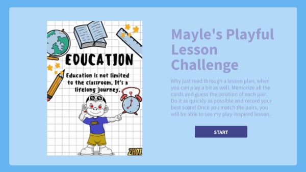 Mayle's Playful Lesson Challenge | Genially