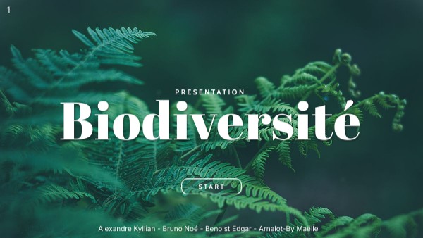 Soutenance Biodiversité | Genially