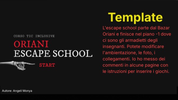 Escape School Oriani - modello | Genially