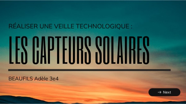 3e4 BEAUFILS Adèle les capteurs solaires | Genially