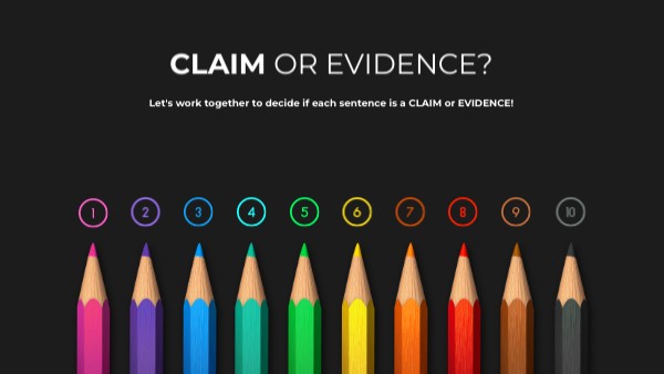 Claim or Evidence? | Genially
