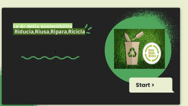 Le 4r della sostenibilita Riducia,Riusa,Ripara,Ricicla | Genially