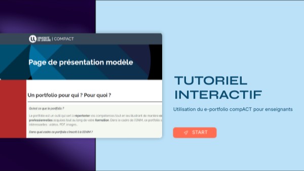 Tutoriel compACT enseignant | Genially